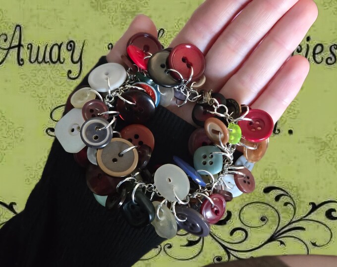 Button Charm Bracelet - Etsy
