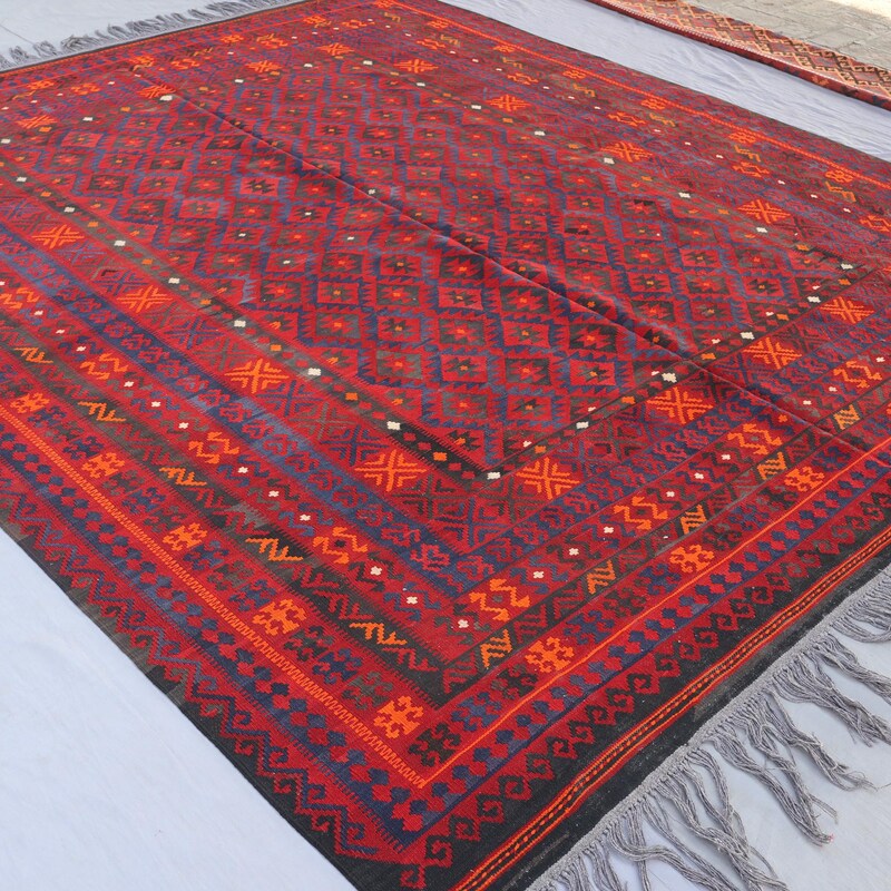 Afghan Antique Rug 9x10 - Etsy