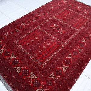 Antique Turkmen Parda Rug, 5x8 Ft Afghan Handmade Wool Rug, Vintage ...