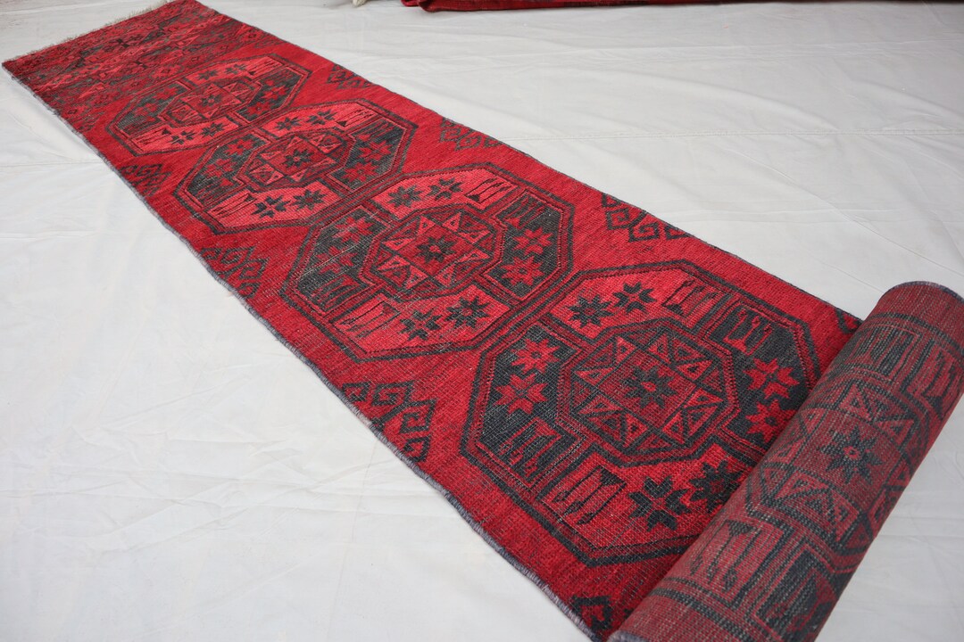 1920s Antique 2x15 Runner Rug 60x450 Cm Afghan Handmade Wool - Etsy