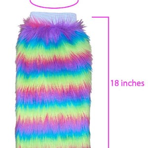 Atomic Laundry Apparel Neon Rainbow Fluffy Legwarmers/raver/gogo ...