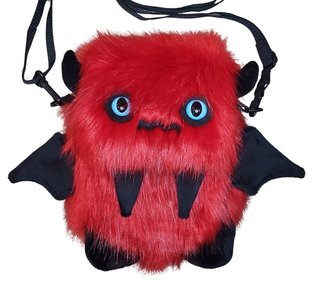 Spooky the Red Floof Monster Friend Backpack/messenger Bag/monster ...