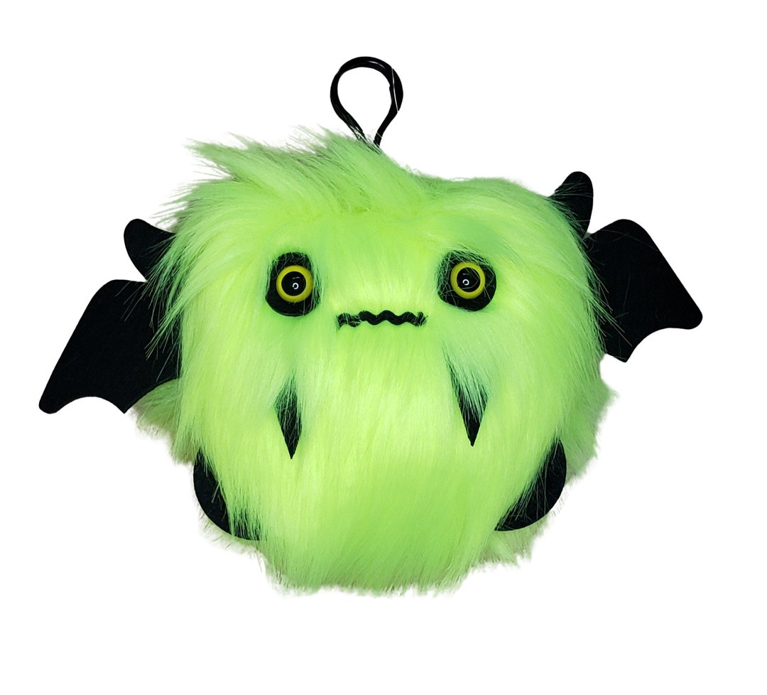 Creepy the Yellow Floof Monster Keychain/plush Clip/plush Keychain - Etsy