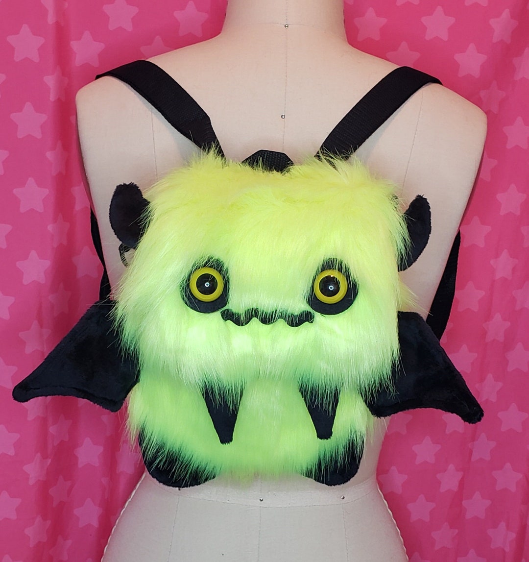 Creepy the Yellow Floof Monster Friend Backpack/messenger - Etsy