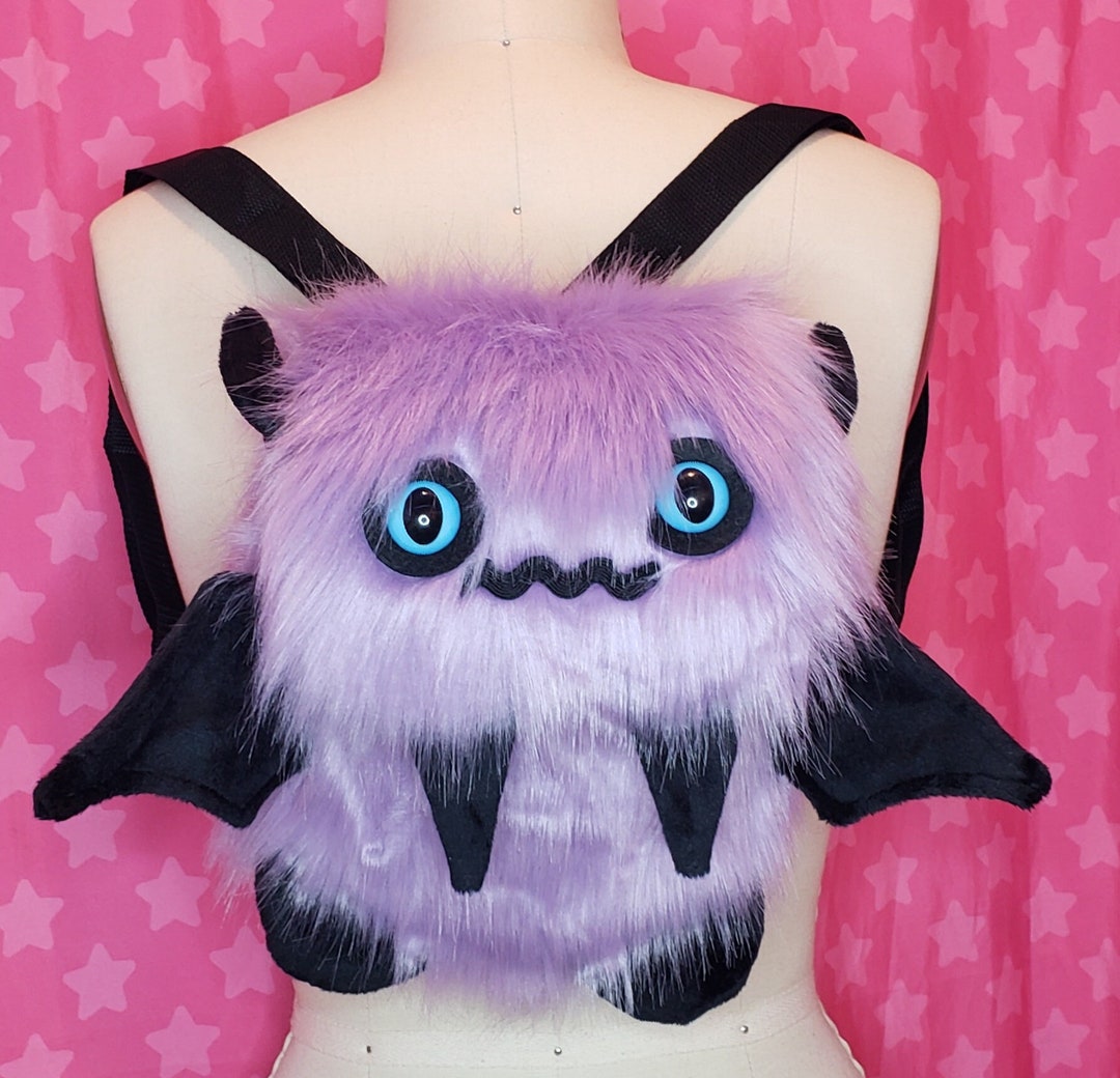 Ghoulie the Purple Floof Monster Friend Backpack/messenger - Etsy