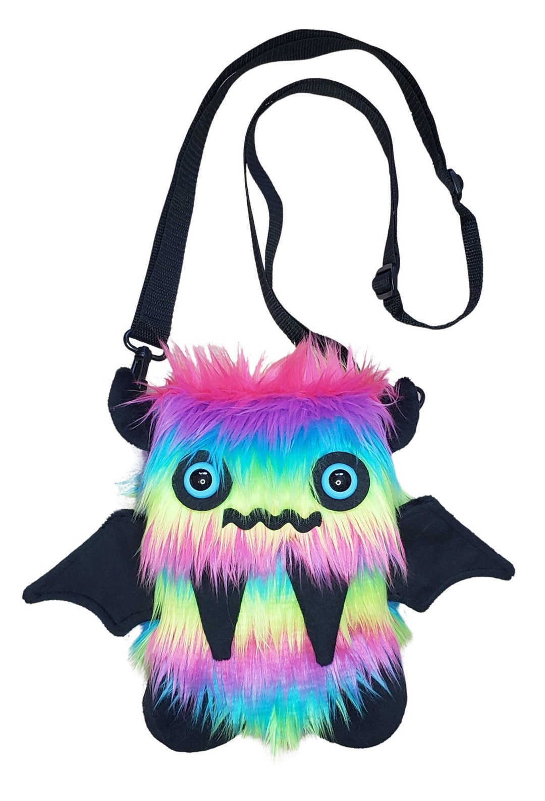 Neon Rainbow Floof Monster Friend Backpack/bag - Etsy