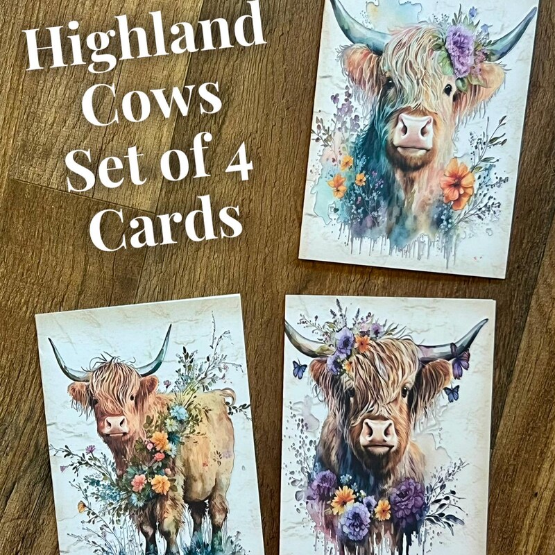 Cow Card - Etsy
