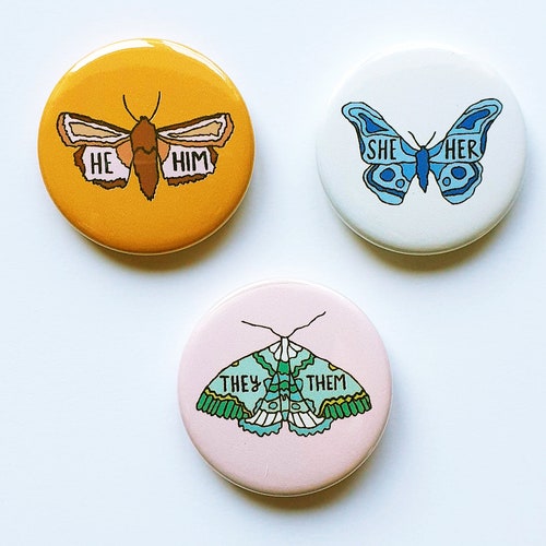 He/him Pronoun Pins | Etsy