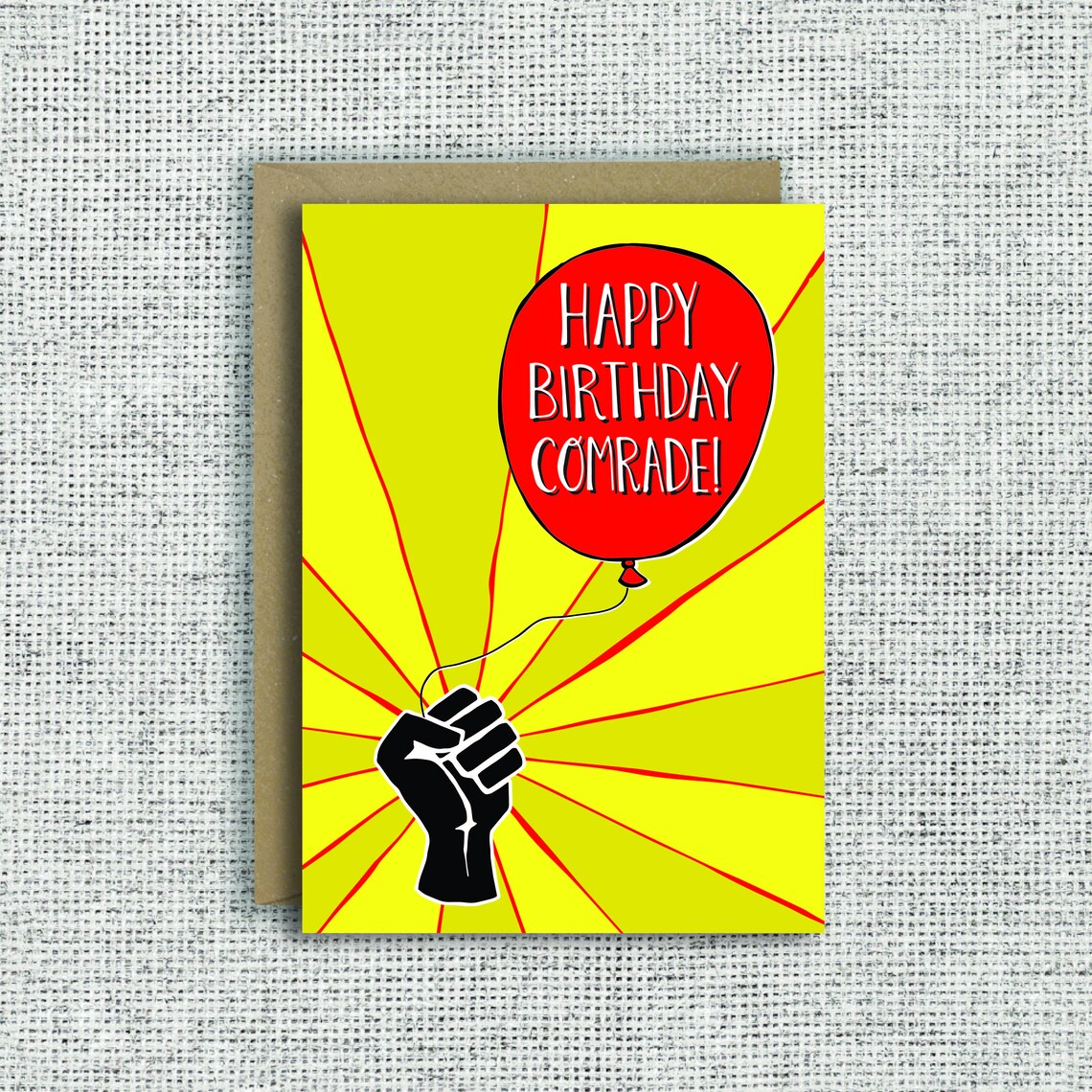 Happy Birthday Comrade Funny Left Wing Labour Lib Dem - Etsy