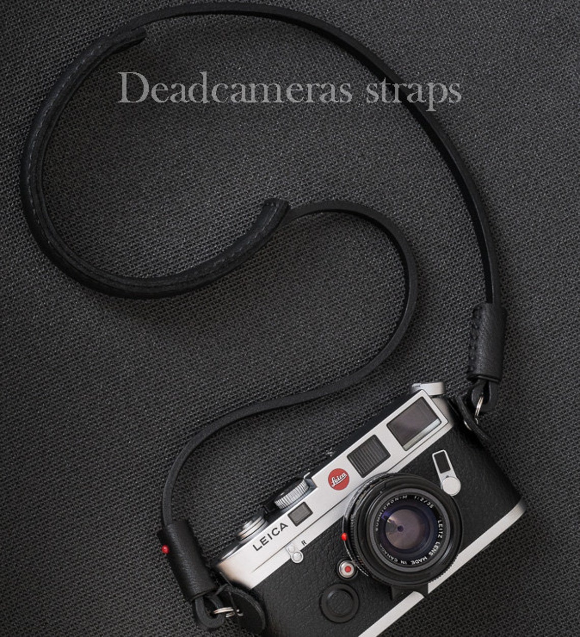 Vintage Look Black Leather Camera Strap by Deadcameras | Etsy