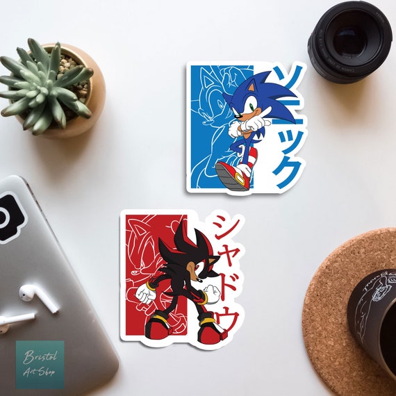Sonic and Shadow Sticker Set - Etsy