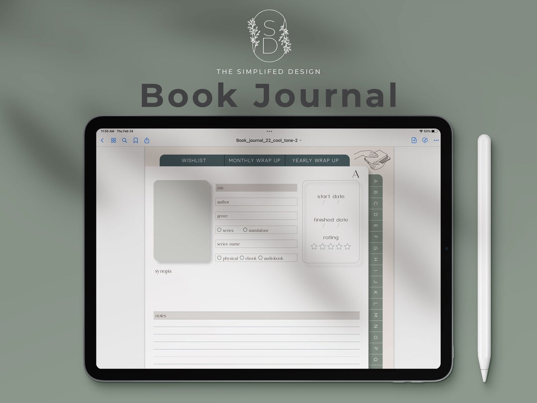 The Simplified Book Journal - Etsy