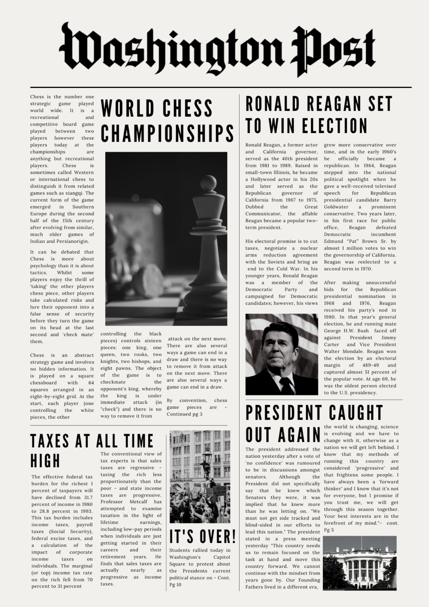 Plantilla Editable de Periódico Digital Canva / Periódicos 5x - Etsy España