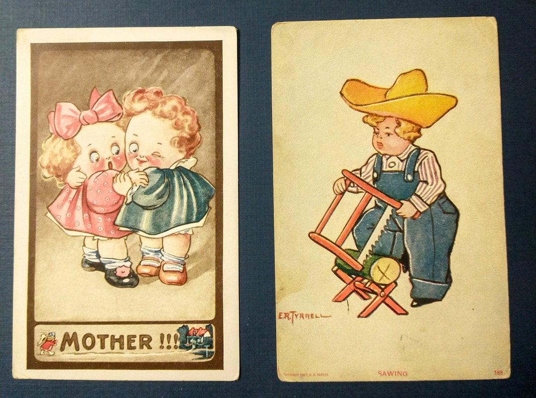 Antique Postcards Cute Children - Etsy