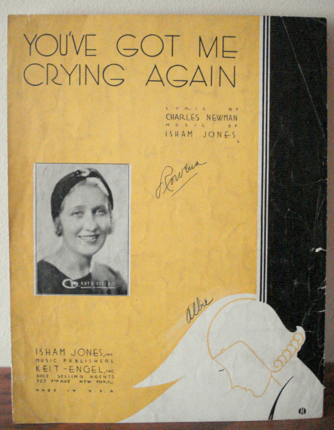Vintage Sheet Music Ruth Etting 1933 Youve Got Me Etsy