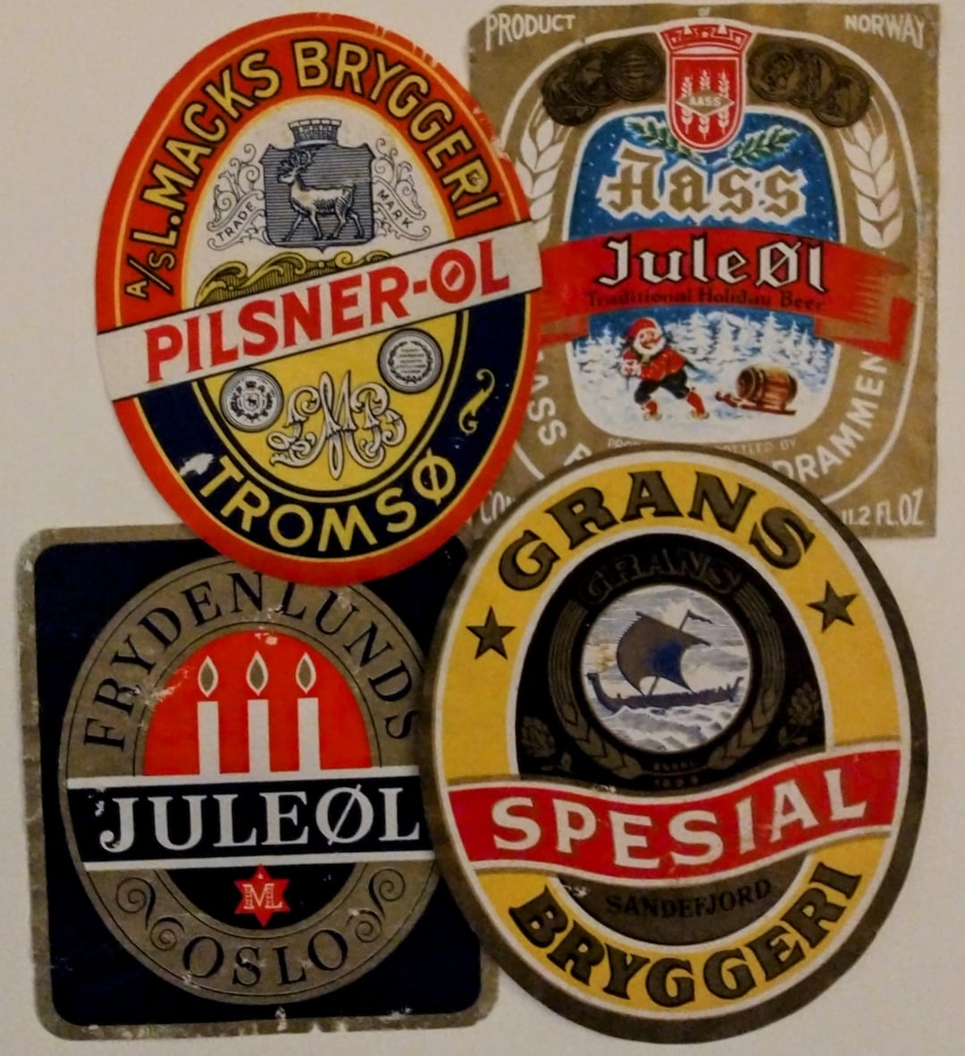 Rare Norway Beer Labels 1970s. Four Breweries. Provenance. - Etsy