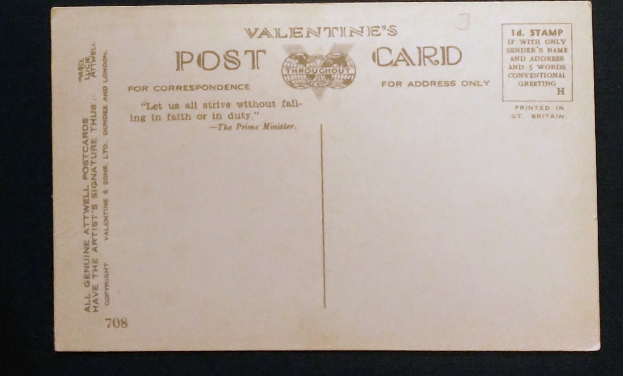 WW II British Postcards Unused. Valentine and Sons. Tuck and Sons. - Etsy