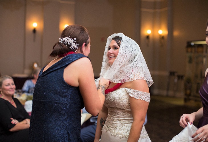 Babushka for Dollar Dance, Money Dance, Raschel Lace Wedding Headscarf ...