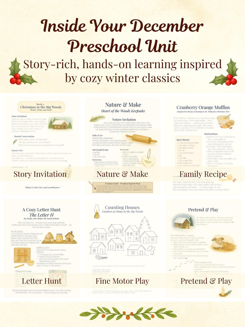 December Preschool Unit | Christmas Homeschool Activities | Hands-on ...