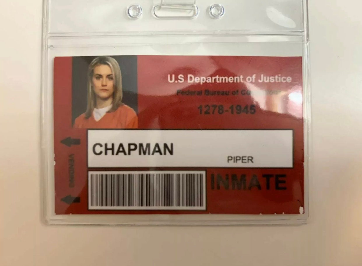 Orange is the New Black Costume Id Tag Badge Cosplay Alex Vause Piper ...