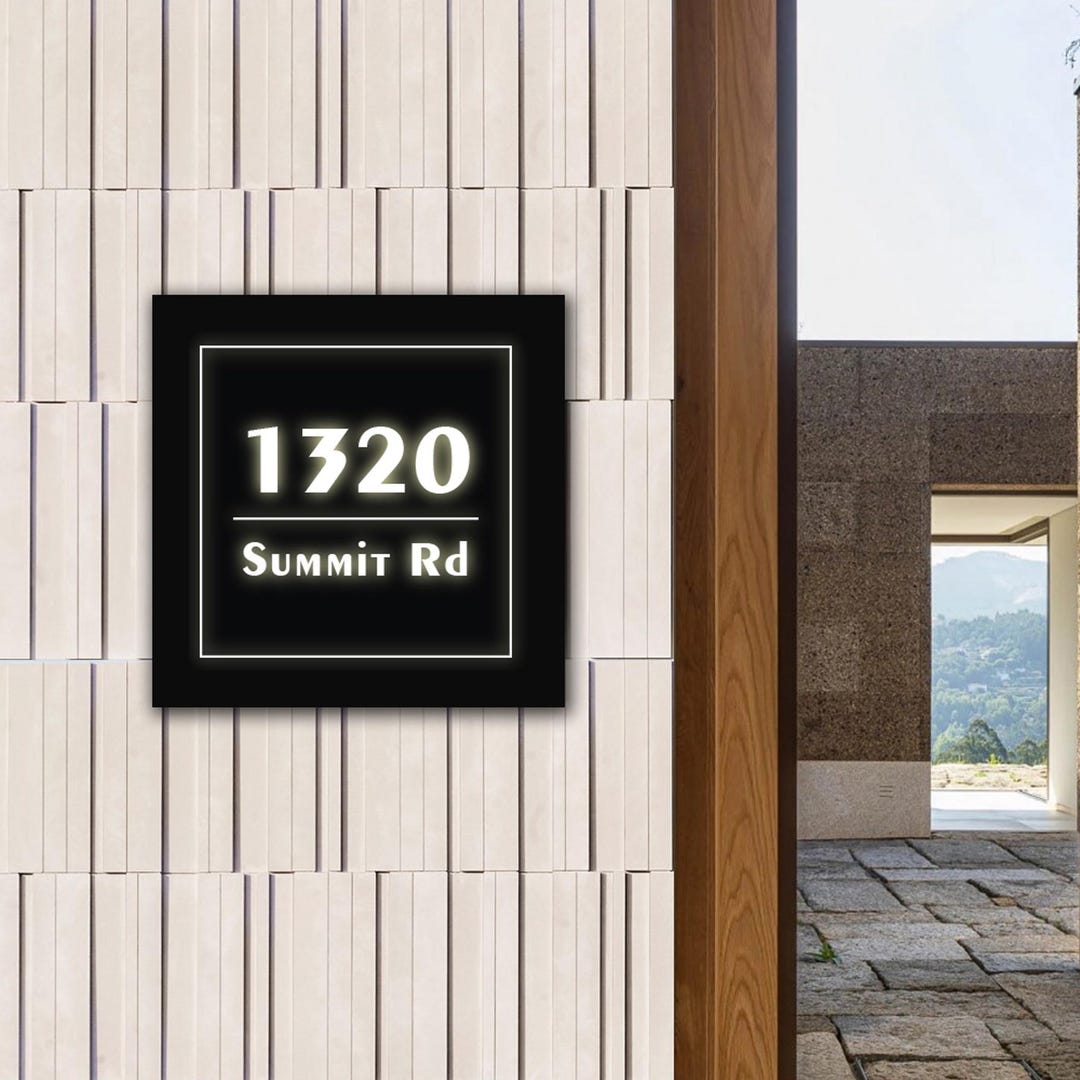 Personal Custom Address Sign,modern House Numbers,metal Address Sign ...