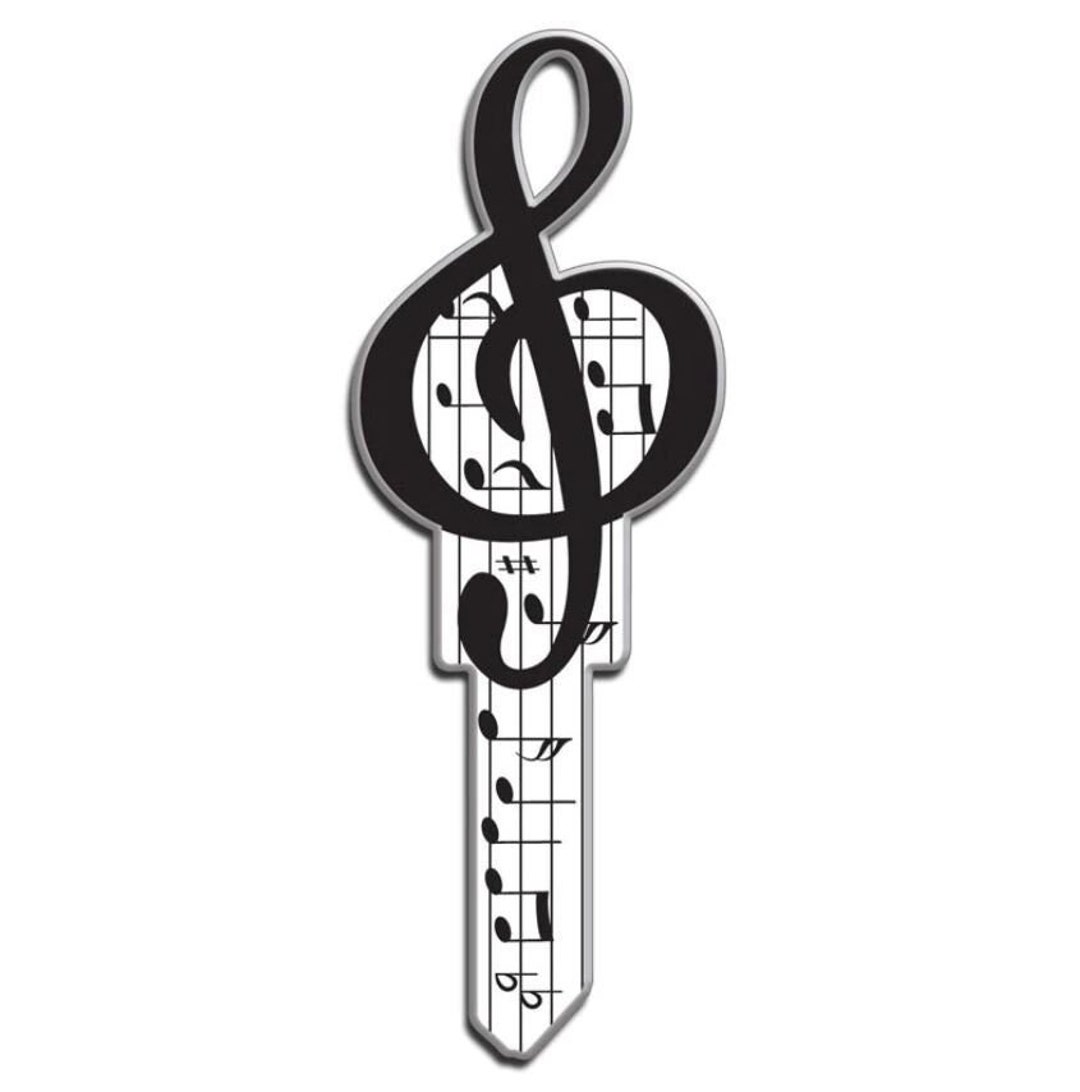 Musical Note Treble Clef Painted Shaped House Key Blank Home or Office ...