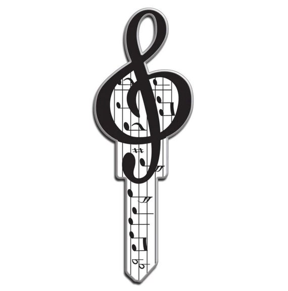 Musical Note Treble Clef Painted Shaped House Key Blank Home - Etsy