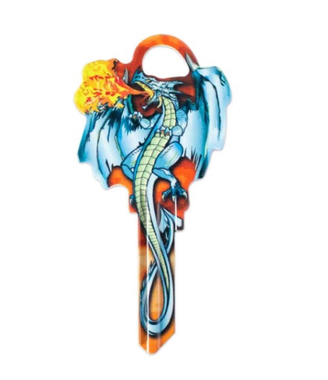Fire-breathing Dragon Medieval House Key Blank Large Shaped Uncut Key ...