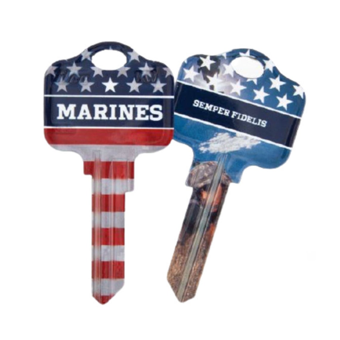 Marines Military USAF Large Head Painted House Key Blank | Etsy