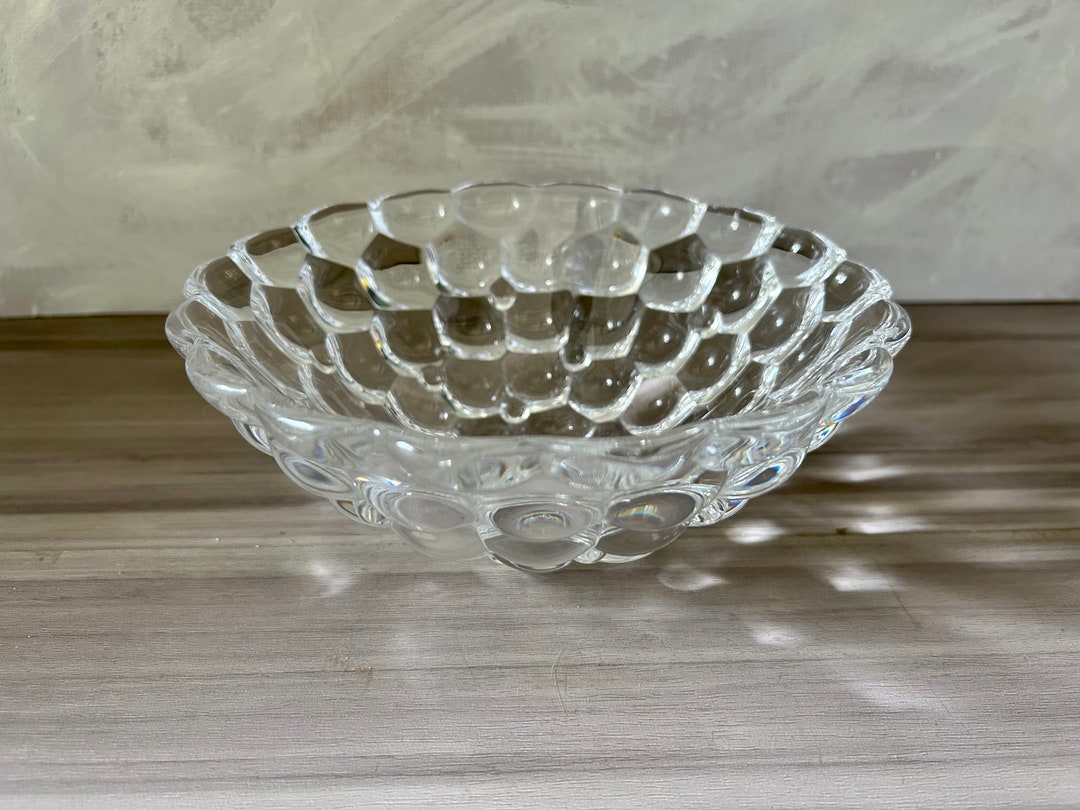 Vintage Orrefors Sweden Crystal Raspberry Bowl Designed by Anne Nilsson ...