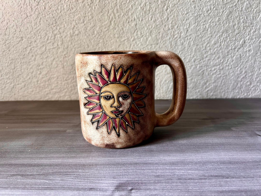 Vintage Mara Mexico Large Handmade Stoneware Coffee Sun and Moon Mug - Etsy