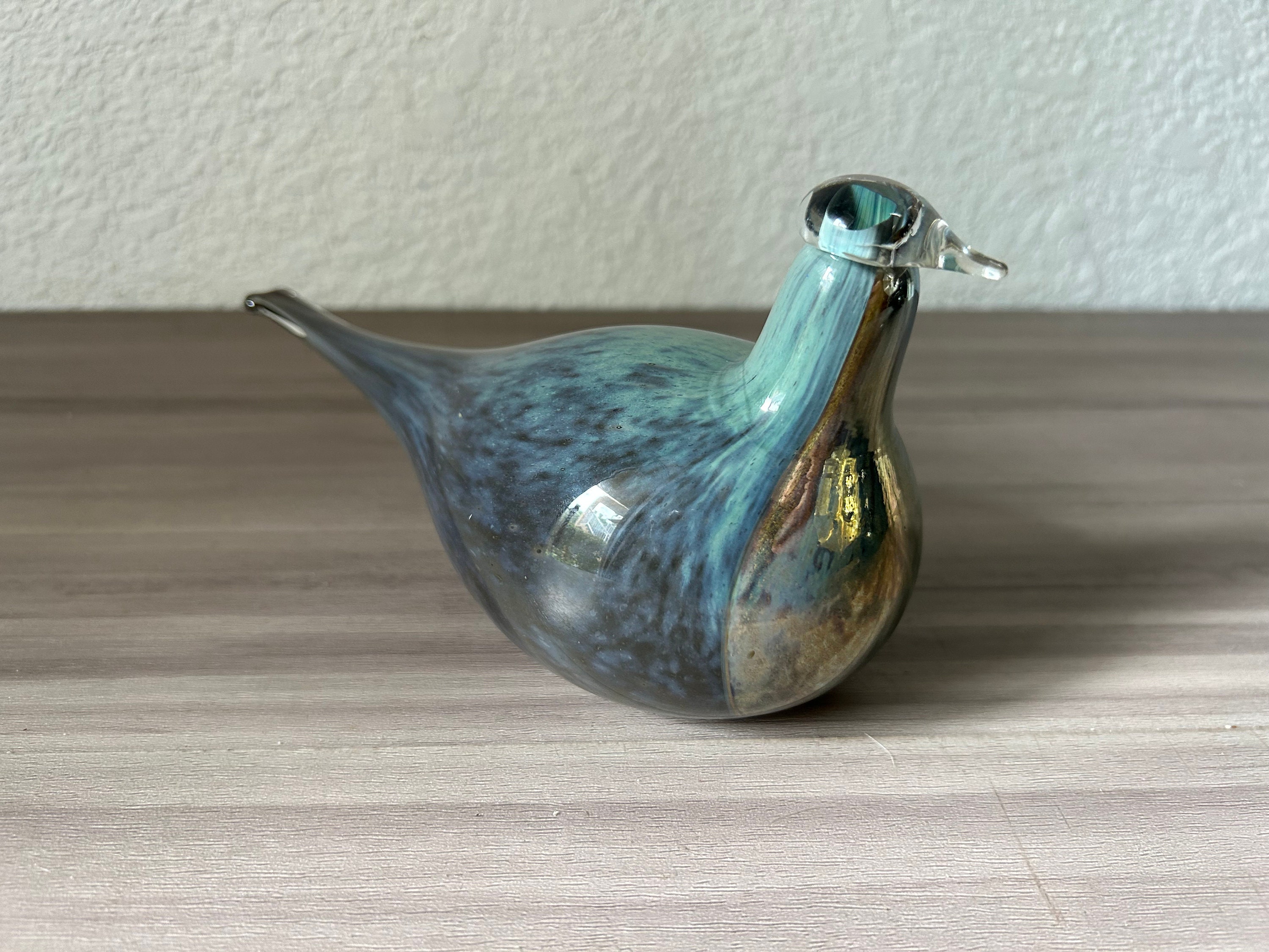 Vintage Nuutajärvi Bird Sipi, Oiva Toikka Black Snipe Sipi Vintage Art ...