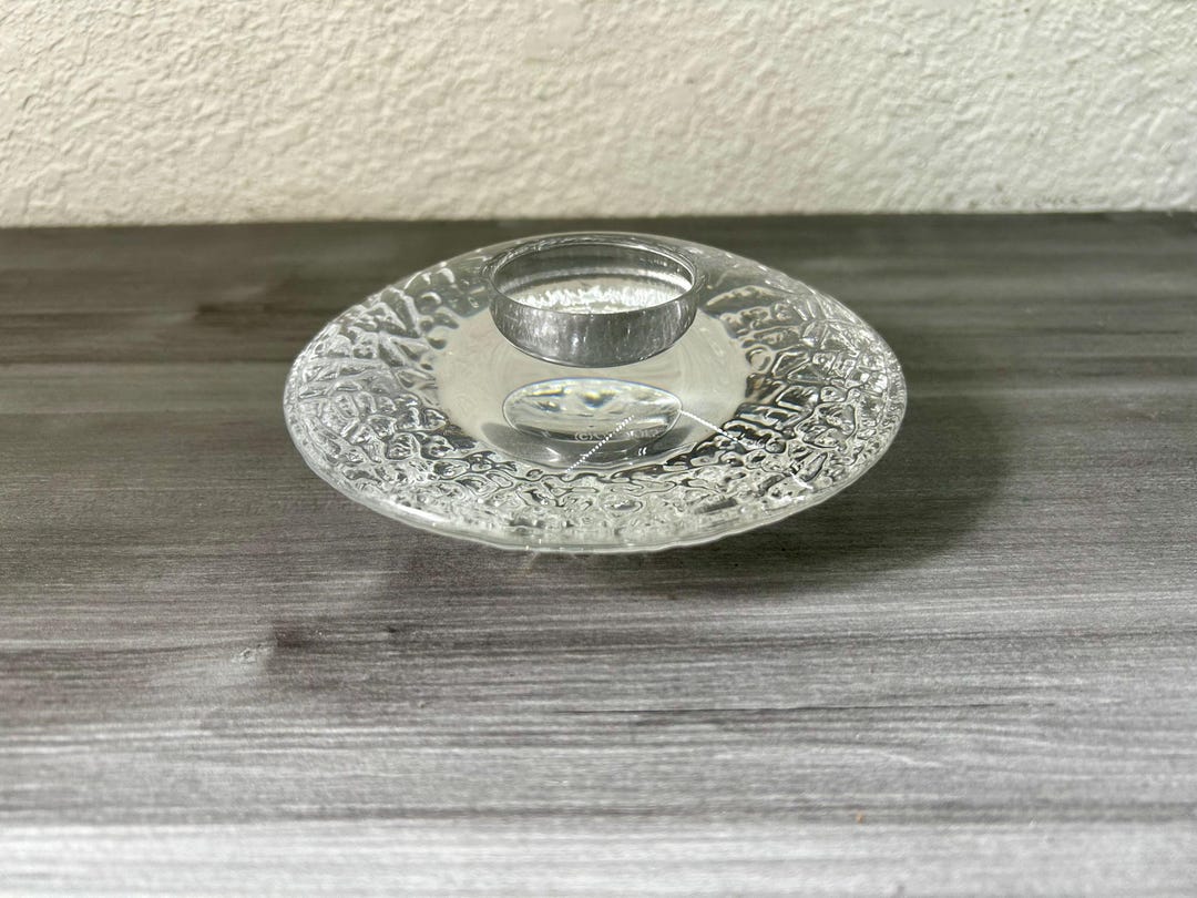 Vintage Orrefors Discus Candle Holder Designed by Lars Hellsten, Mid ...