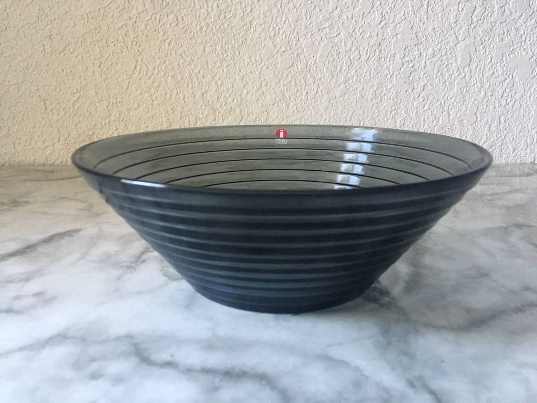 Vintage Ittala Aalto Bowl, Aino Aalto Bowl, Iittala Glass Bowl, Rippled ...