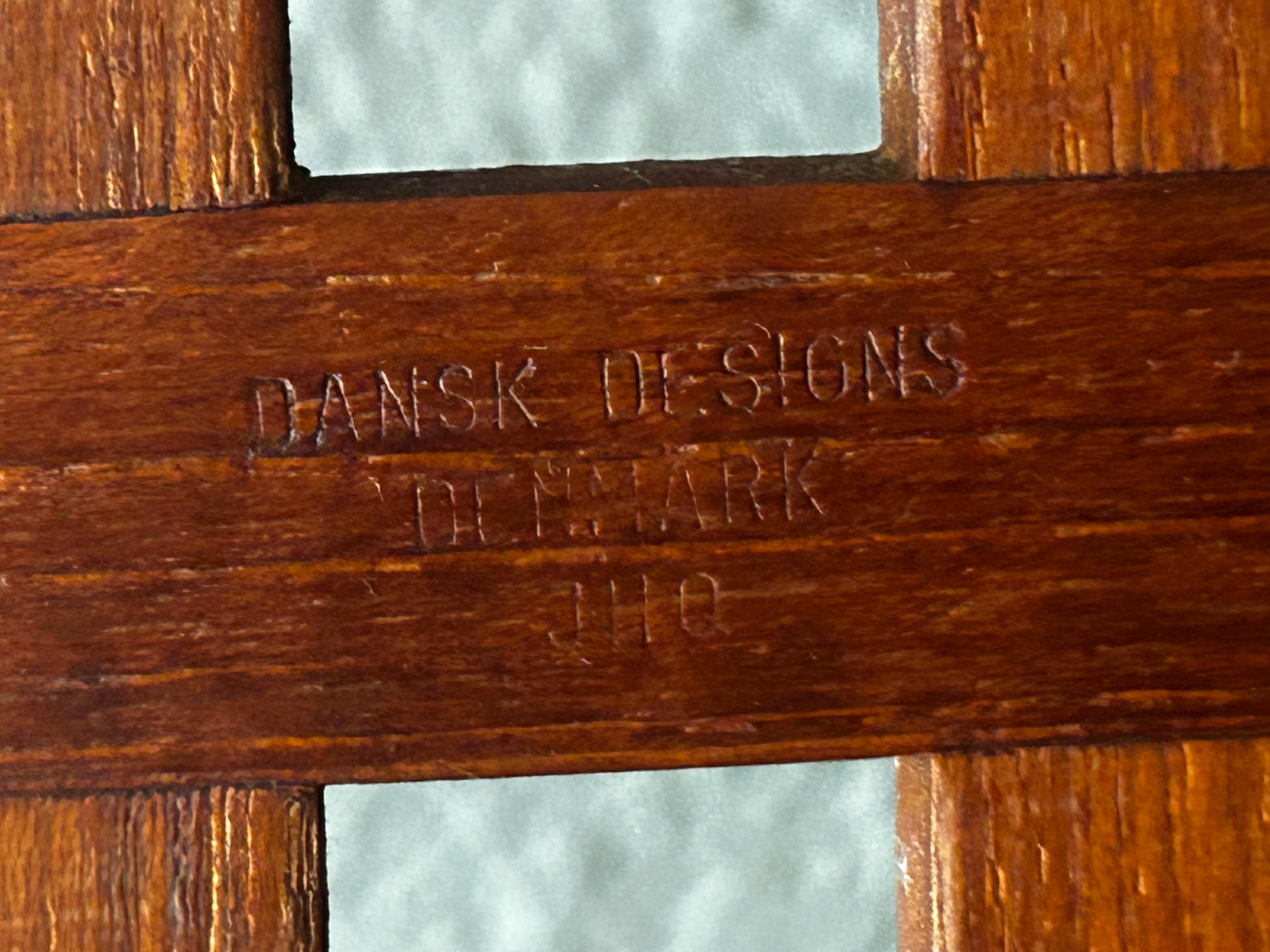 Vintage Dansk Teak Lattice Tray With Glass Dish Inserts, JHQ Denmark ...