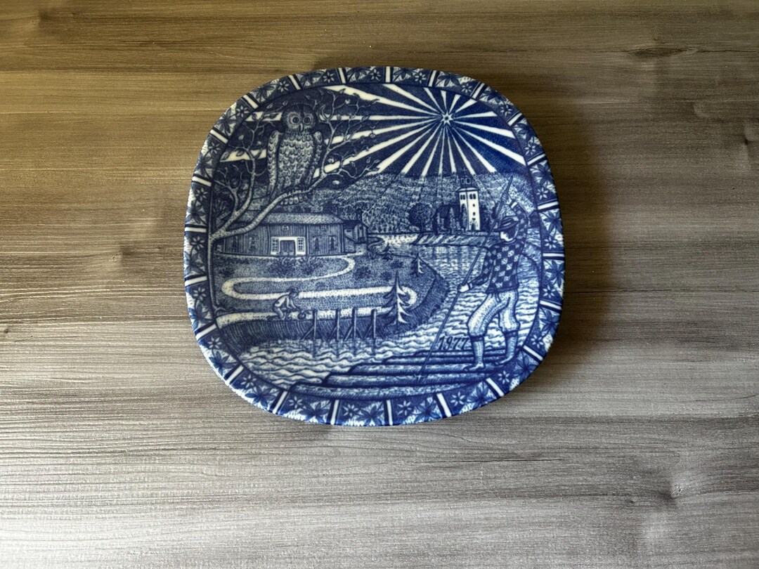 Vintage Rörstrand Sweden Vintage Plate JULEN 1977, Porcelain Wall Plate ...