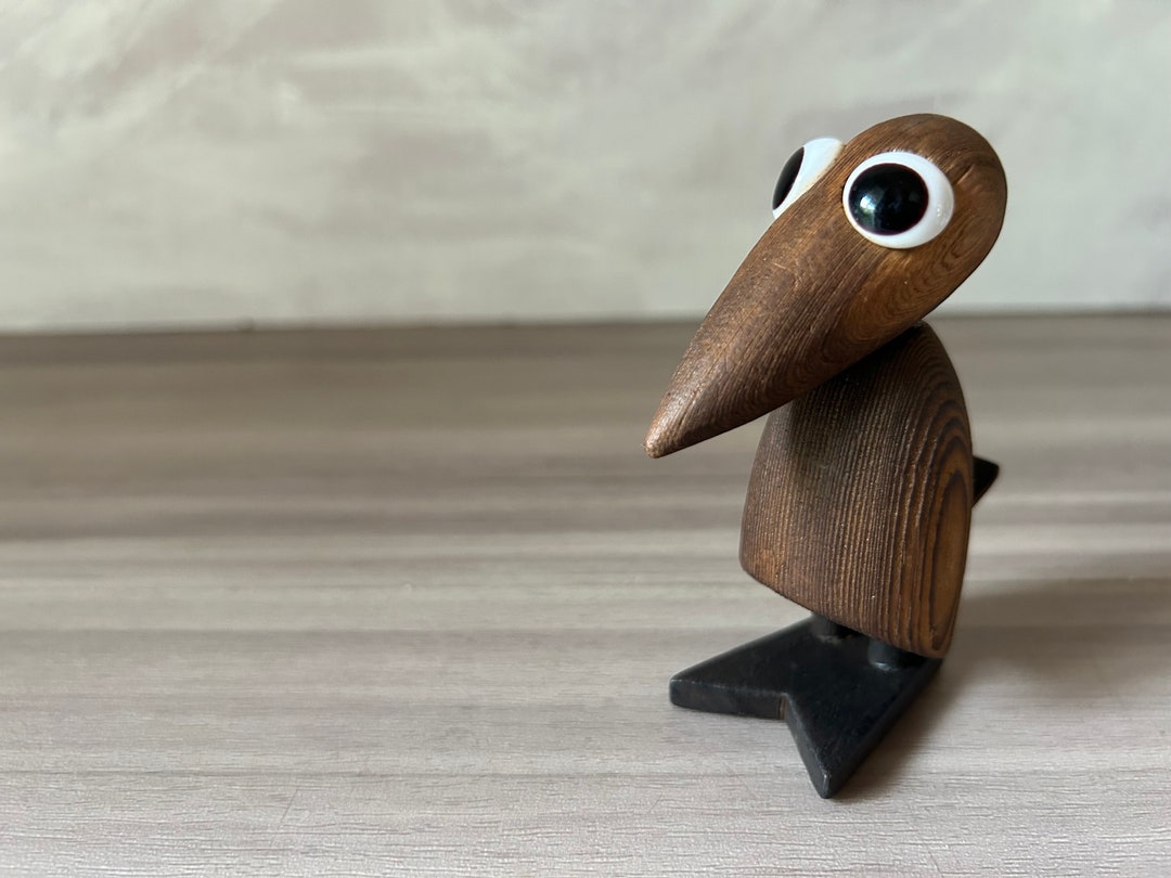 Vintage Mid Century Wood Bird Figurine Made in Japan Hans - Etsy