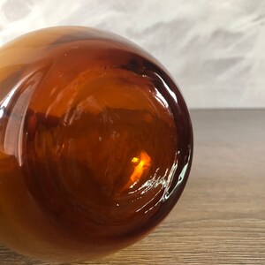 Vintage Amber Glass Decanter Beaker and Cordial Glasses Set With Pour ...