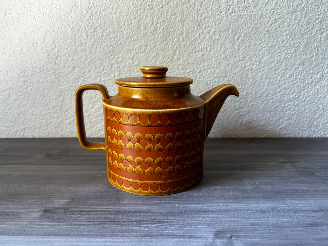 Vintage MCM Tea Pot, Hornsea England, Saffron Pattern 1974, Daisy Desig ...