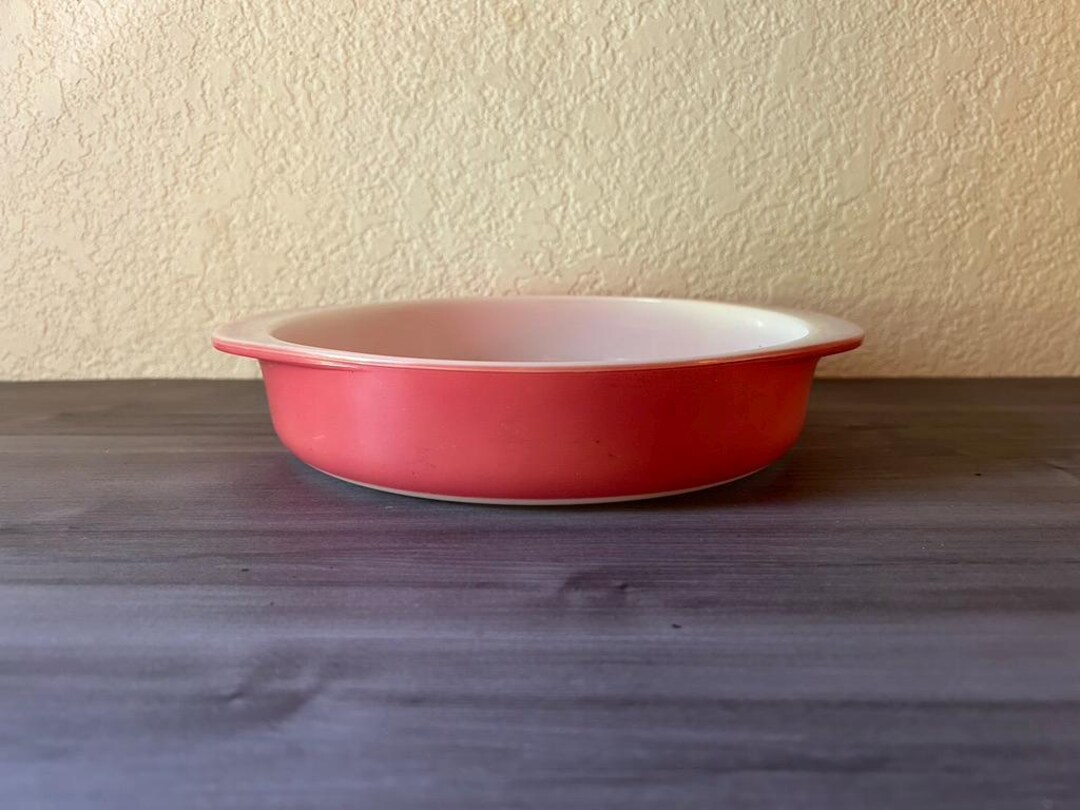 Vintage Pyrex Pink 8 Inch 221 Baking Dish Round Casserole Dish, Vintage ...
