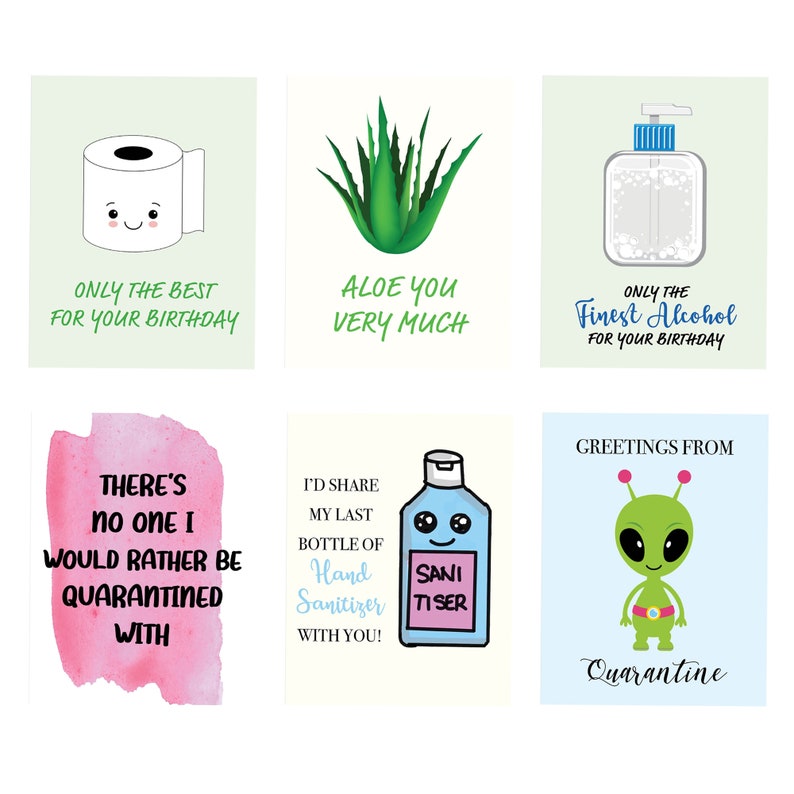 Quarantine Cards/social Distancing Greeting Cards 12 - Etsy