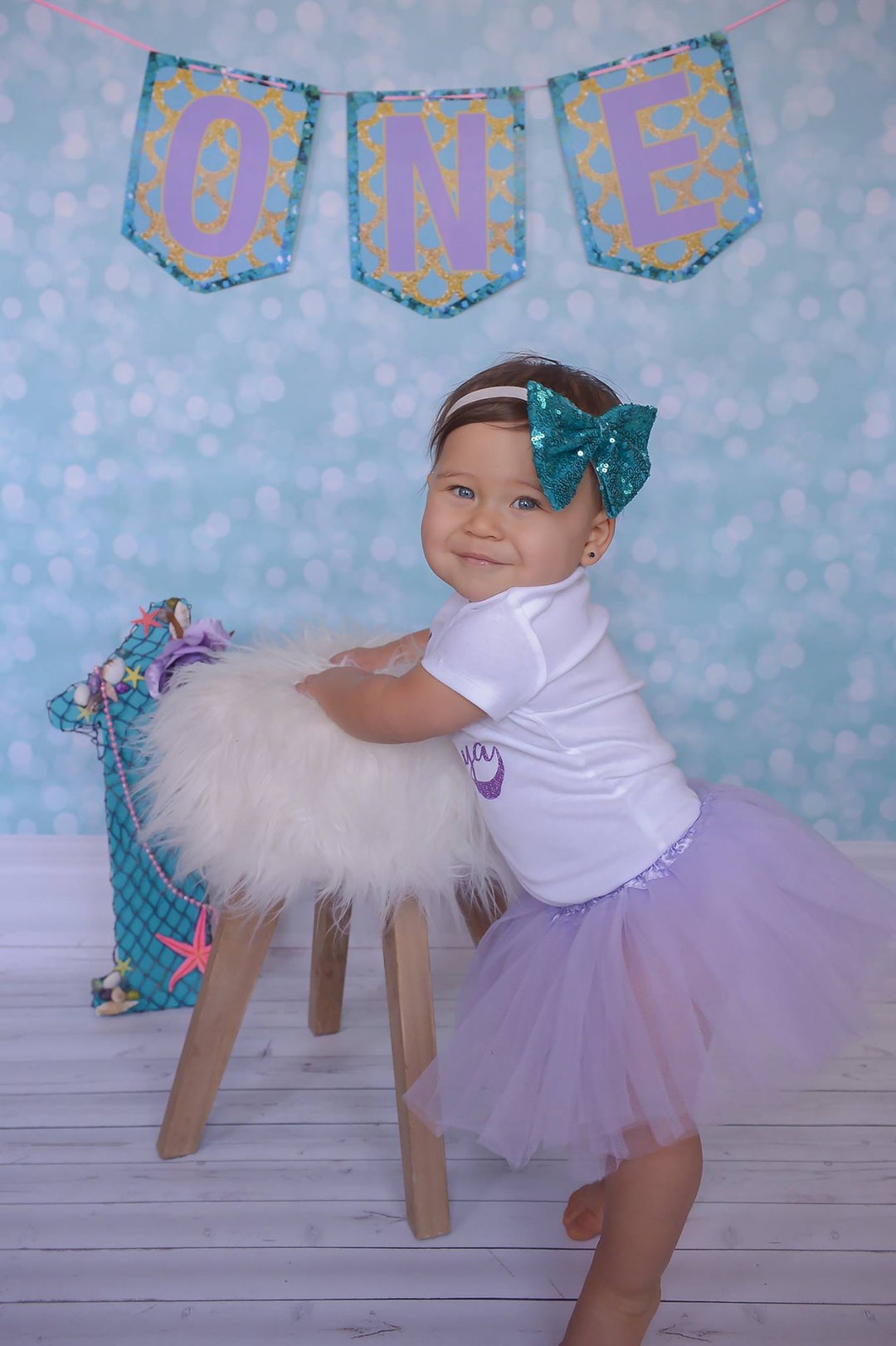 Mermaid Themed Number Banner - Etsy