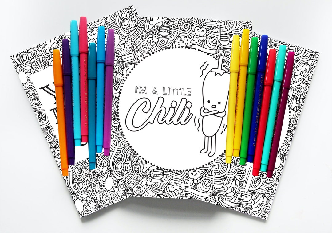 Eat, Color, Love A Food Pun Coloring Book PRINTABLE PAGES - Etsy