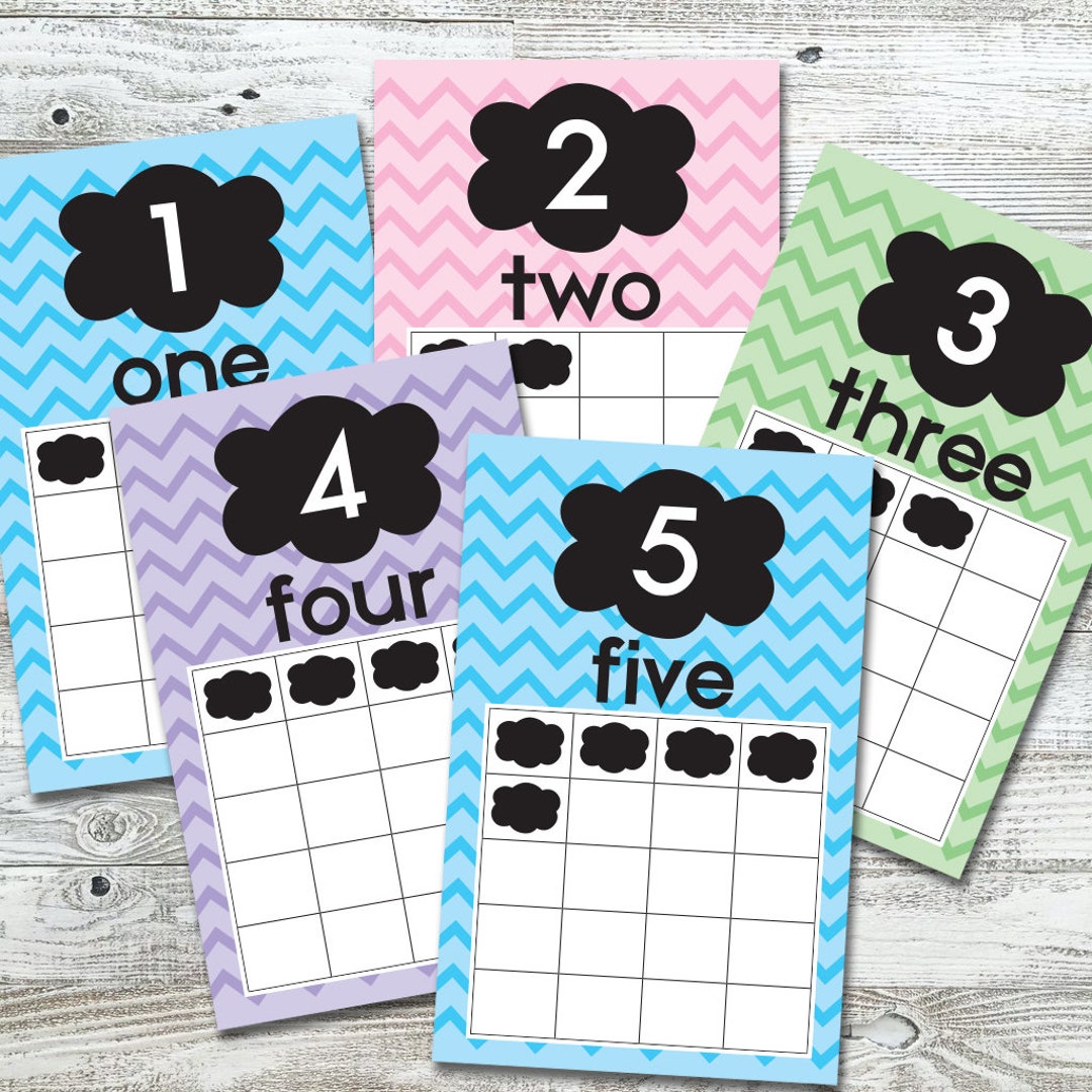 Tarjetas didácticas con números del 1 al 20 - Etsy México