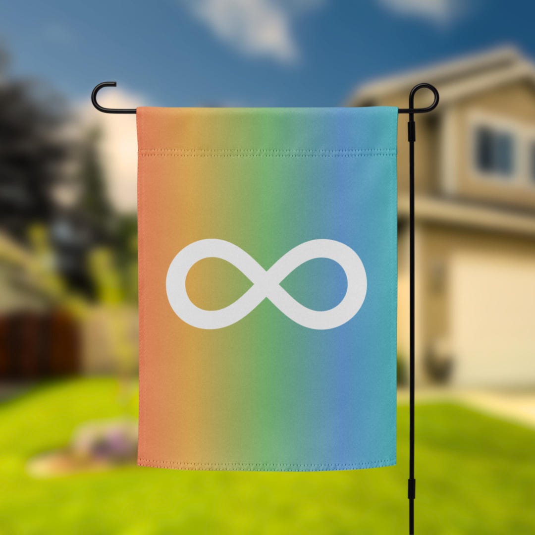 Autism Garden Flag Neurodiversity Flag Neurodiverse Infinity Rainbow ...