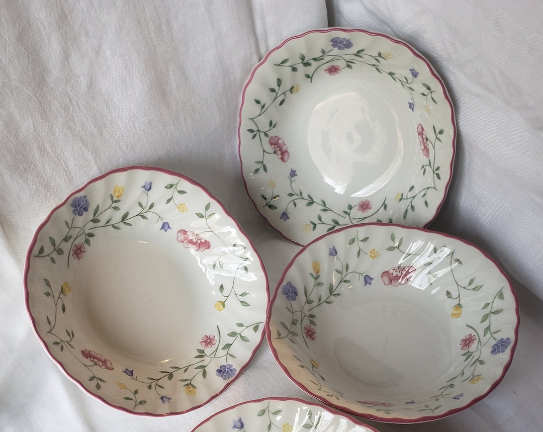 Vintage Johnson Bros. "summer Chintz" Earthenware Cereal Bowls, Set of ...