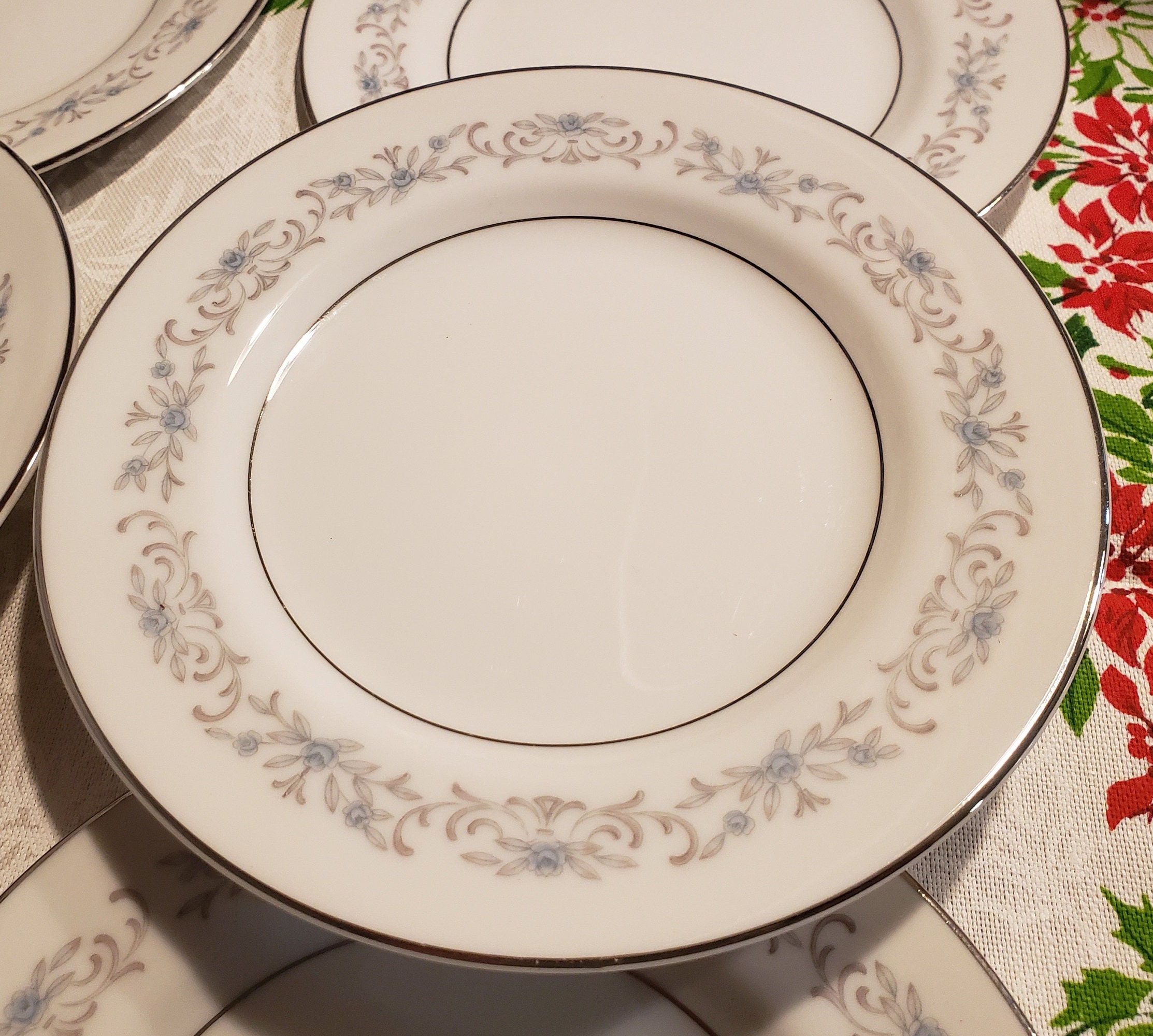 Lovely Vintage Mikasa Fine China Jyoto "deborah" Pattern Set of 6 Salad ...