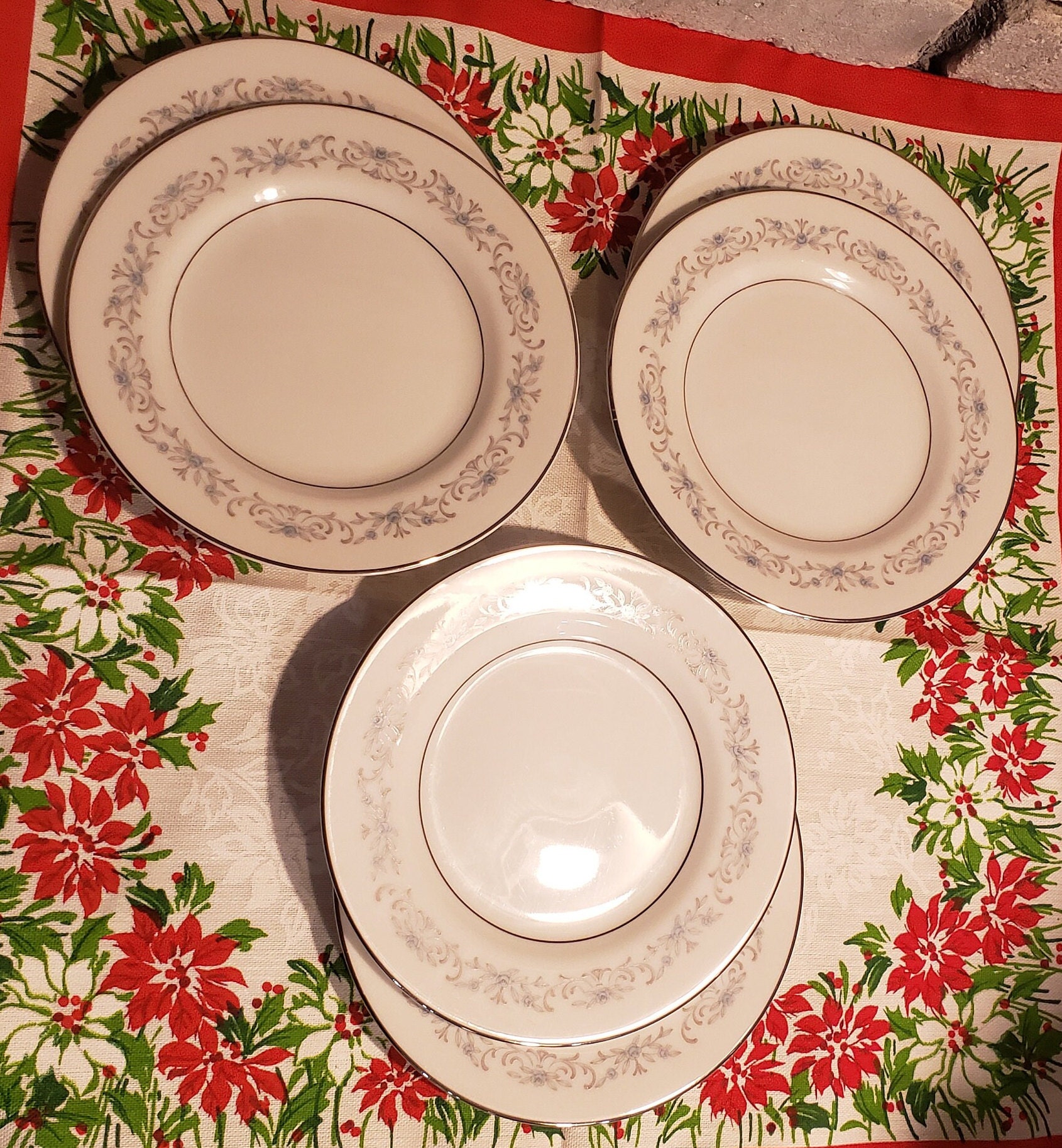 Lovely Vintage Mikasa Fine China Jyoto deborah Pattern Set of 6 Bread ...