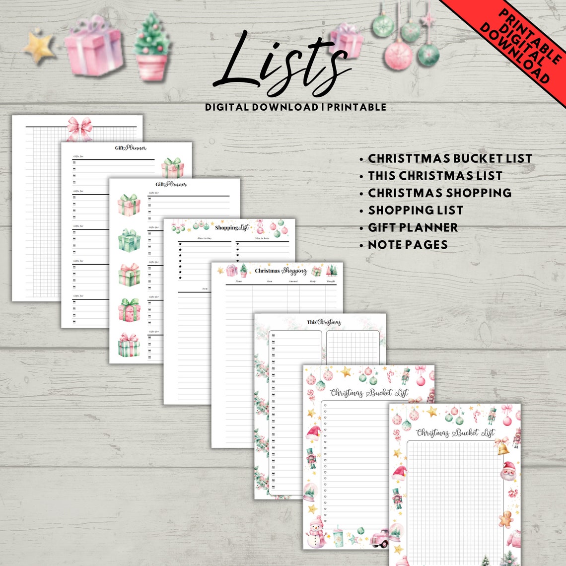 Printable Christmas Planner Bundle, Weekly, Daily (digital Download) - Etsy