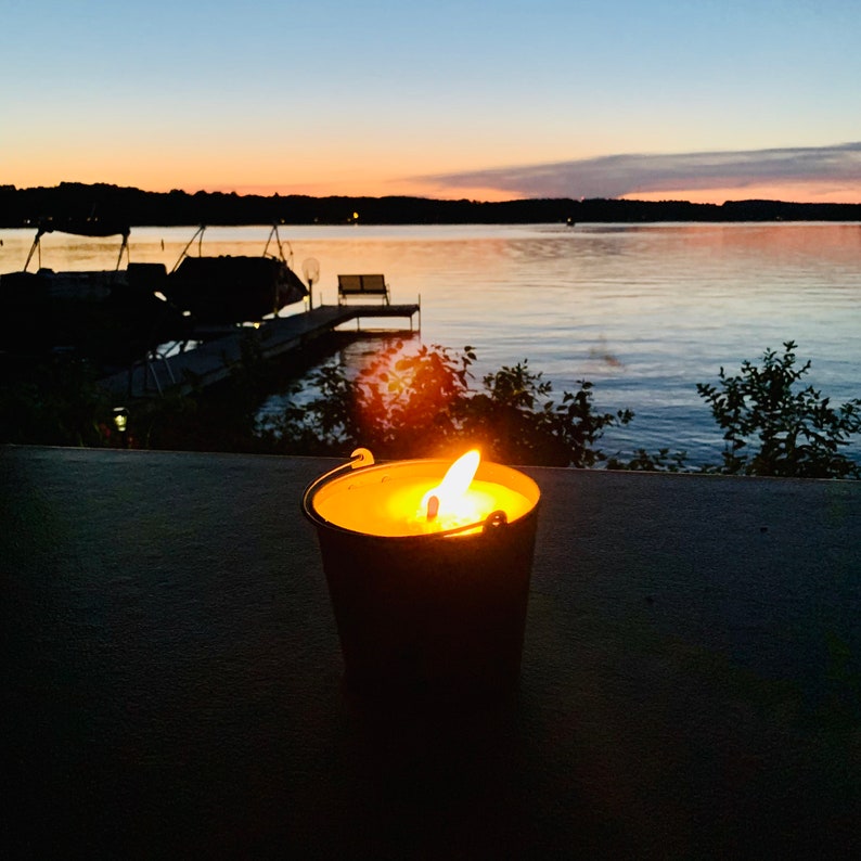 Outdoor Citronella Bucket Candle With Handle - 22 Oz (copper) - Etsy
